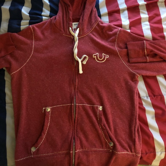 True Religion | Sweaters | Red Pre Stitched True Religion Sweater ...
